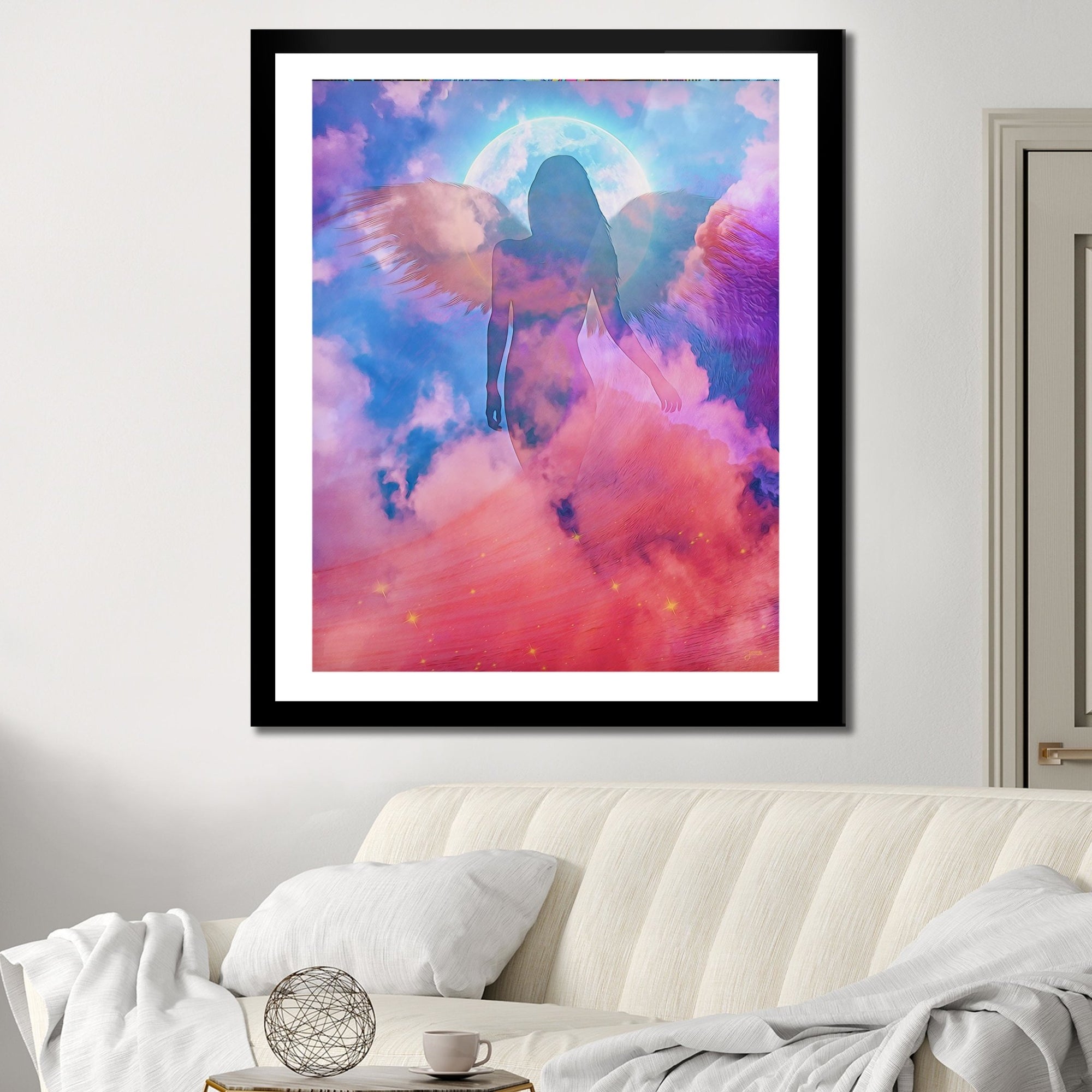 Blue Angel Wall Print - Angel Poster Wall Art - Dope Angel Painting ...