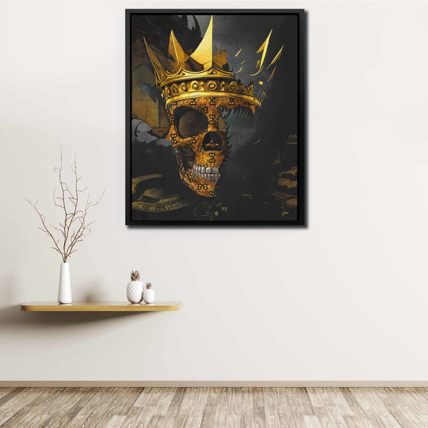 BTC Skull King - Macabre Skull - Bitcoin Crypto Art - Thedopeart