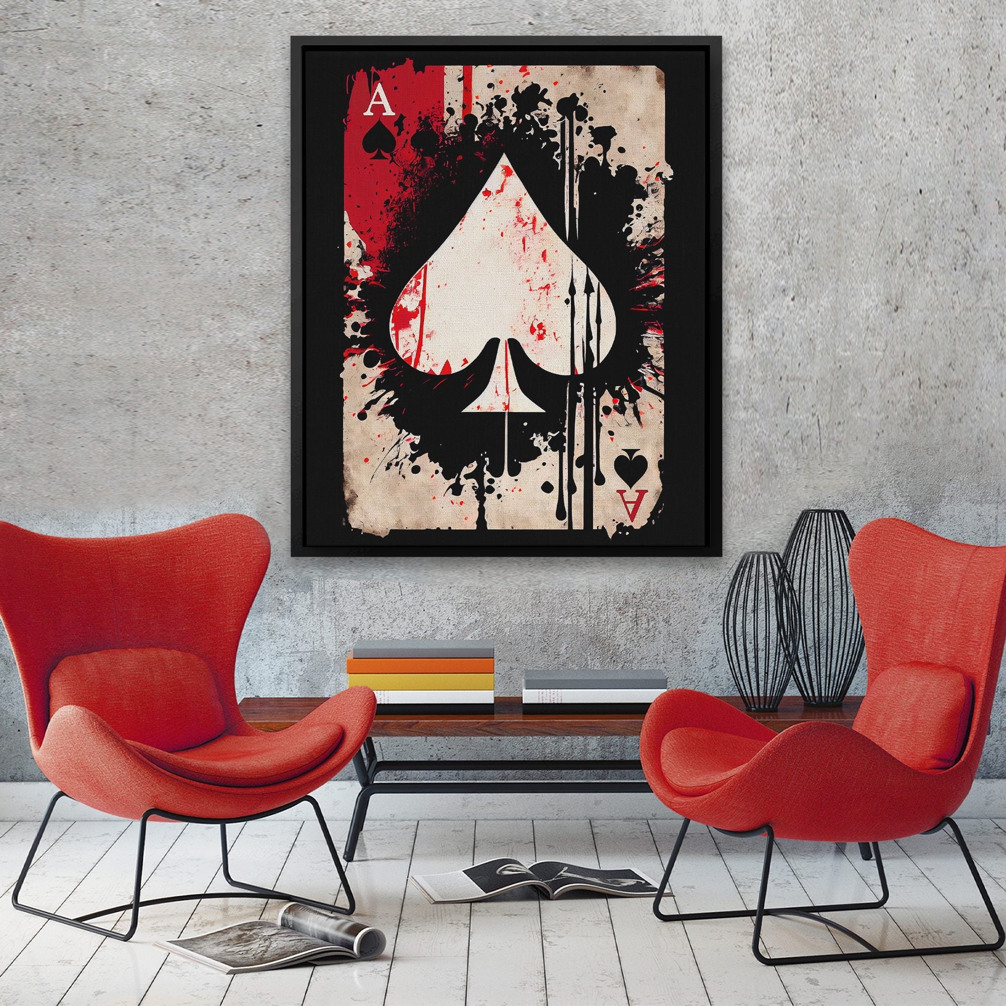 Dripping Ace of Spades - Poker Wall Art for Gamblers - Thedopeart