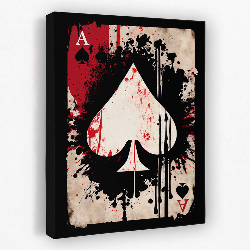 Dripping Ace of Spades - Poker Wall Art for Gamblers - Thedopeart