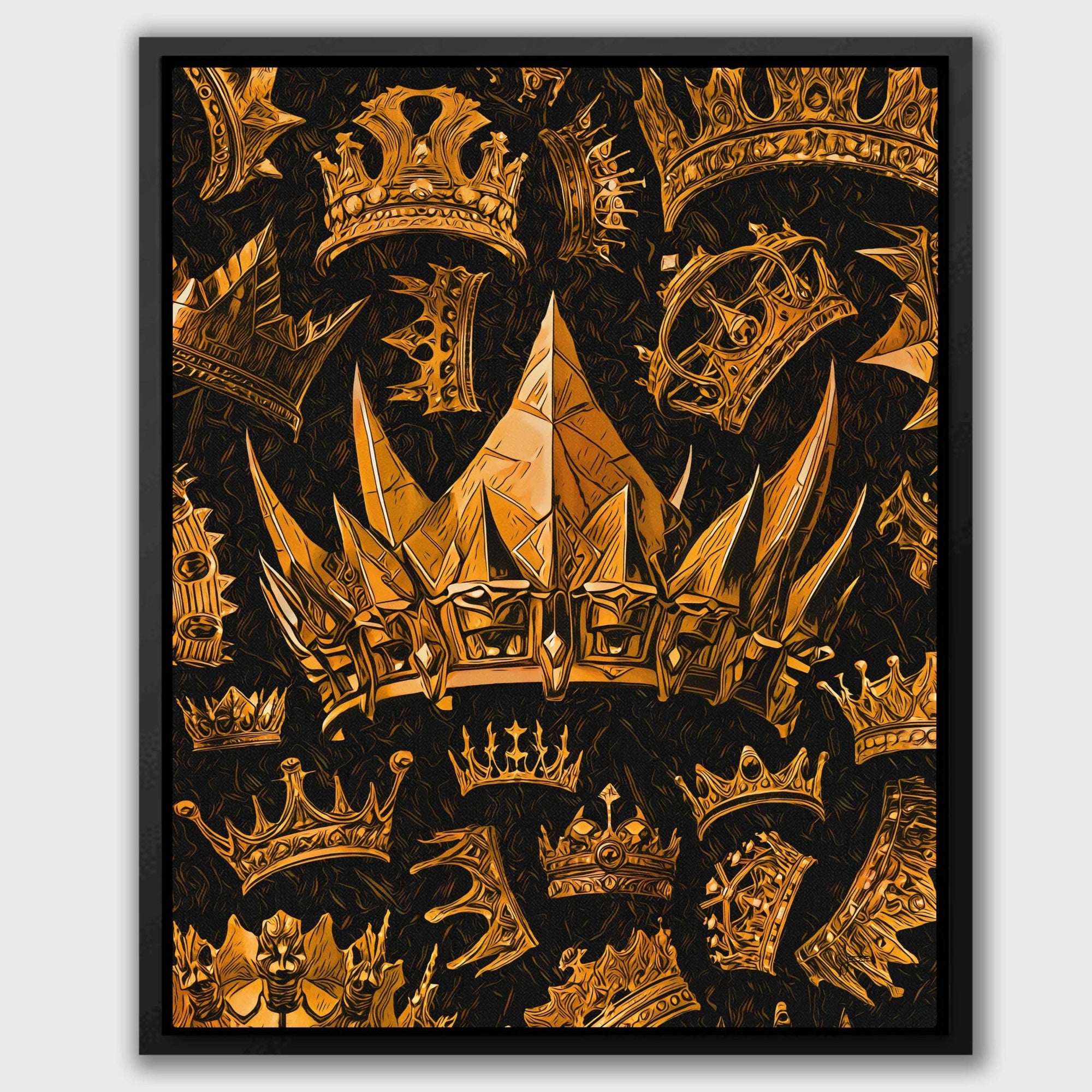 Gold Crowns Royalty Wall Art - Gothic Crown Wall Art - Thedopeart